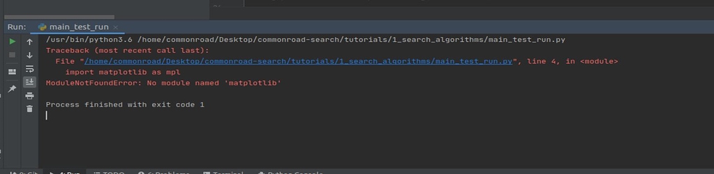 Try to run main.py, but some Modules are missing - CommonRoad-Search - CommonRoad