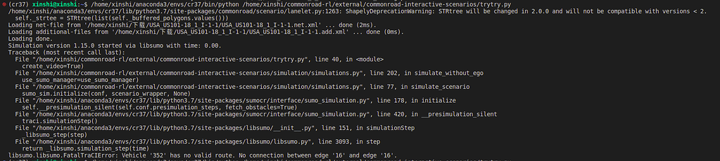 libsumo.libsumo.FatalTraCIError: Vehicle '352' has no valid route - Interactive Scenarios & SUMO ...