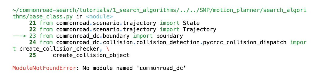 ModuleNotFoundError: No module named 'commonroad_dc' - Drivability Checker - CommonRoad